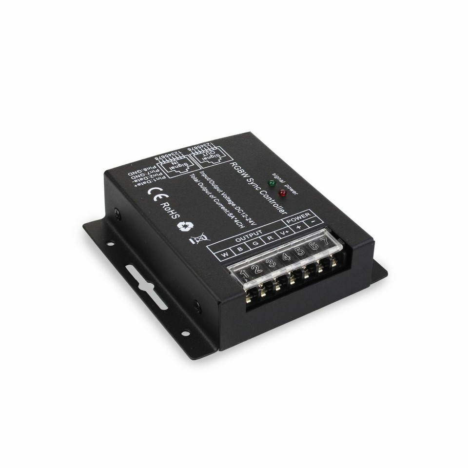RGBW RF SYNC CONTROLLER 24KEYREMOTE 4CH*8A RJ45 DC12V~24V for RGB/RGBW ...