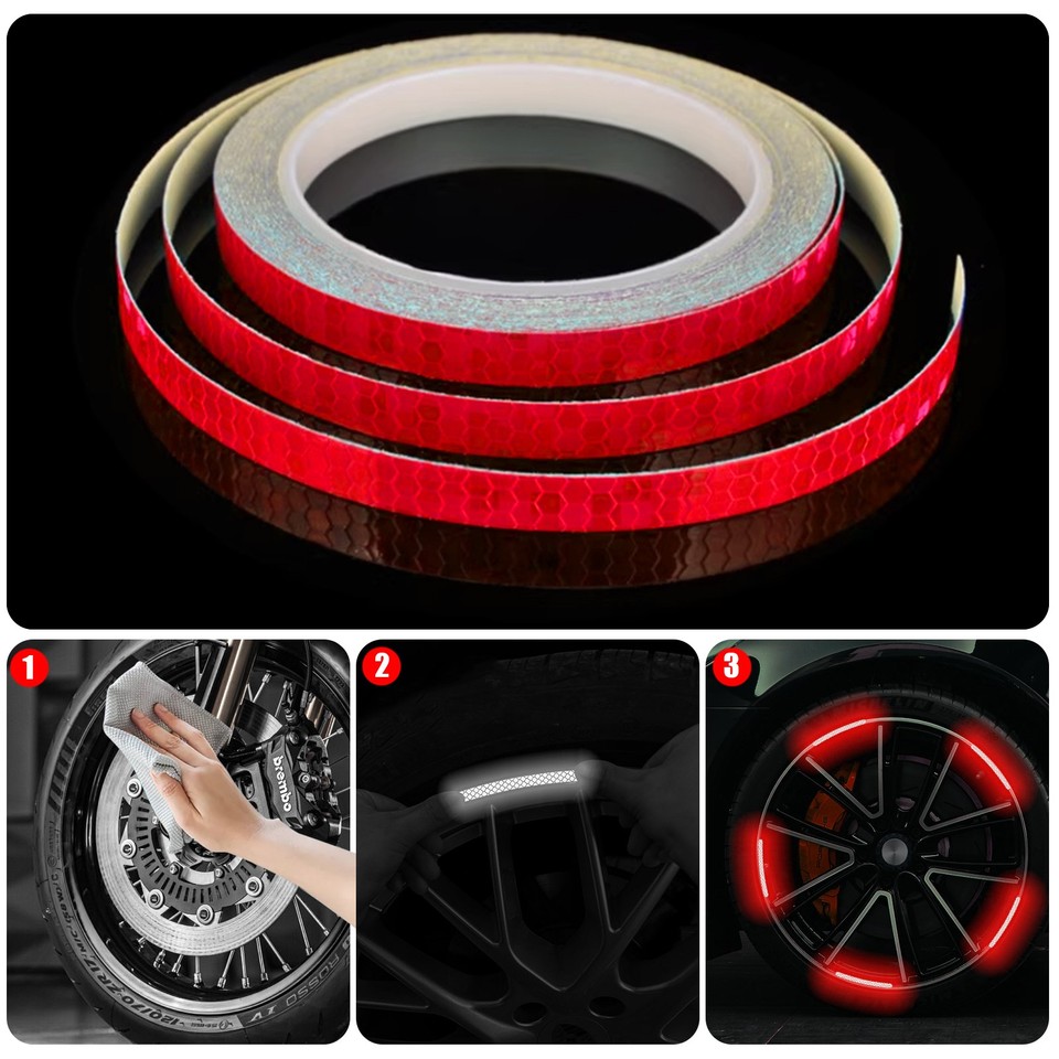 26FT Reflective Safety Tape Self Adhesive pinstripe Sticker Strip Decal ...