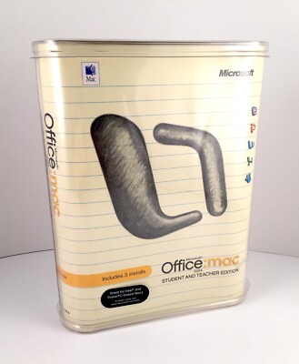 Microsoft Office Mac 2004 Student and Teacher Edition - 3 USER LICENSE ...