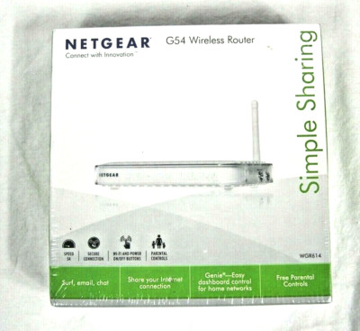Netgear Wireless-G Router WGR614 54MBPS 2.4 GHz 802.11g DSL Cable ...