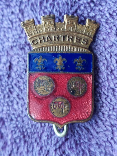 Régionalisme : insigne blason de Chartres 1930 | eBay