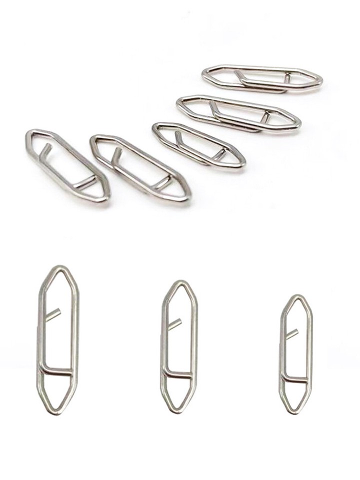 100pcs Fishing Speed Clips Stainless Steel Fast Change Snaps Tackle ...