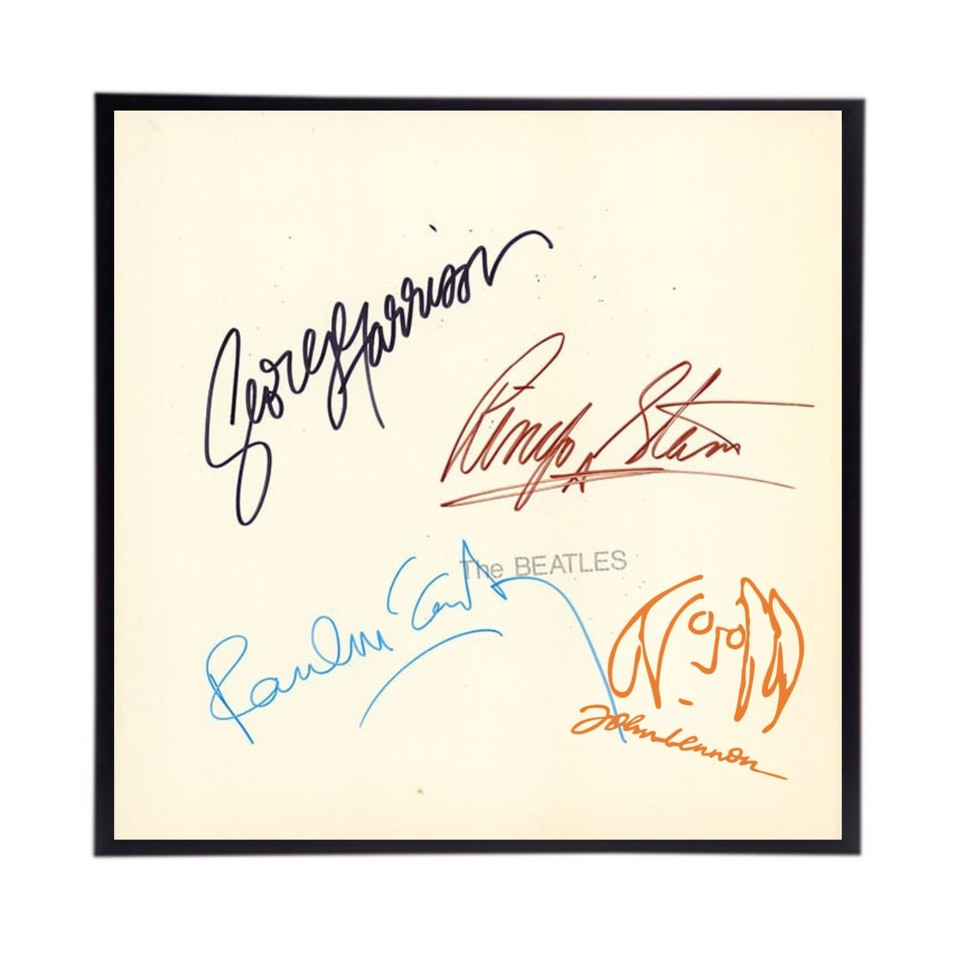 Choose any 3. Beatles Autographed FRAMED Album Cover Reprints. | eBay