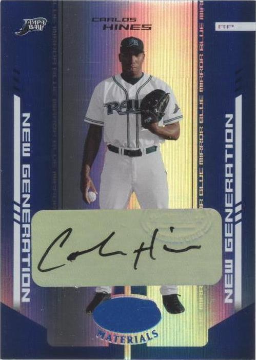2004 Leaf Certified Materials - New Generation Carlos Hines #248 Blue ...