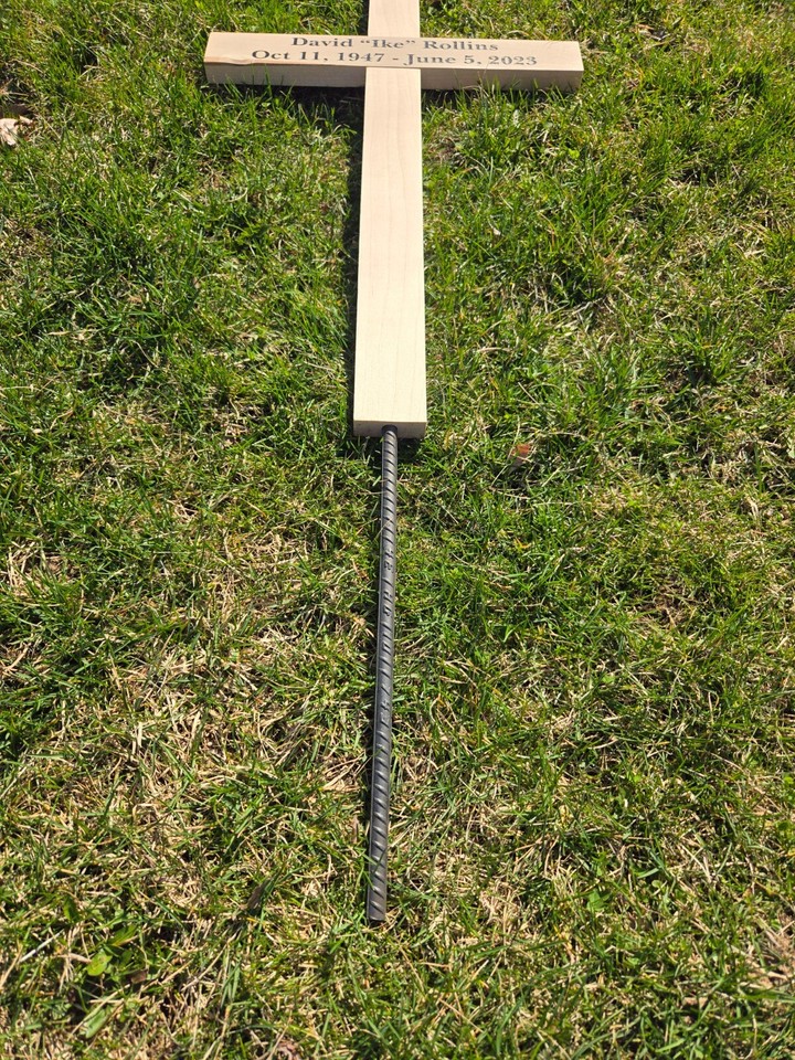 Memorial Wood Cross Personalized, Temporary Grave Marker Roadside ...