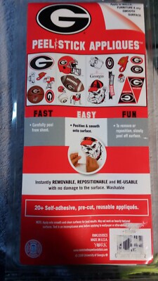 Georgia Bulldogs Peel and Stick Wall Decals 24 Large Designs | eBay