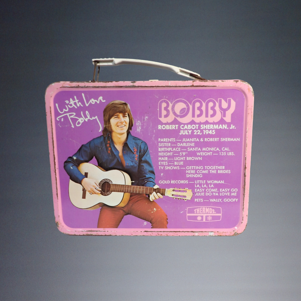 VINTAGE 1972 KING SEELEY THERMOS BOBBY SHERMAN METAL LUNCH BOX ONLY NO ...