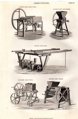 1874 PRINT AGRICULTURE CHAFF CUTTER ~ TURNIP DRILL etc | eBay