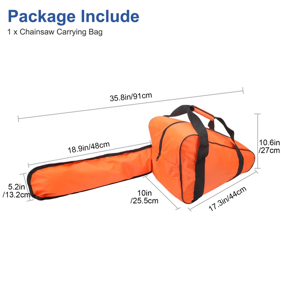 Chainsaw Bag Carrying Case Fits 18" Saw, Portable Waterproof Storage ...
