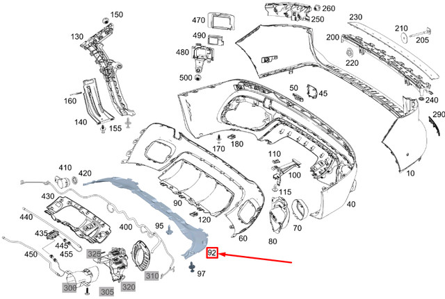 MERCEDES-BENZ GLB X247 REAR-END FLOOR COVER A2476900103 GENUINE for ...