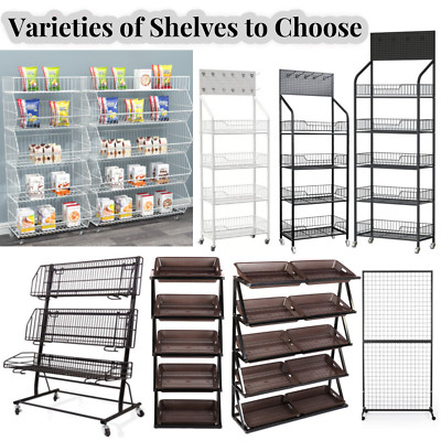 Large Capacity Supermarket Retail Wire Racks Veg Fruit Snack Basket ...