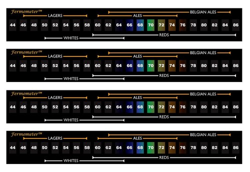 Fermometer Hozq8717 4 X Adhesive Strip Thermometer 847808054831| eBay