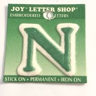 Joy Letter Shop Green N 1.5” Iron Stick On Embroidered Patch Appliqué ...