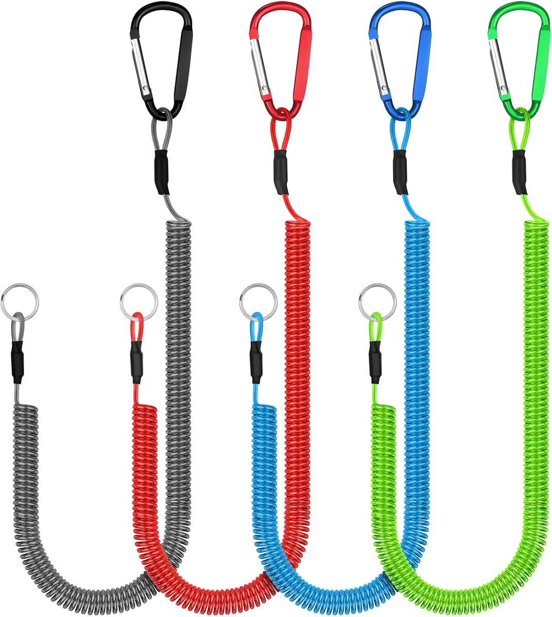 Paddle Board Leash 2-Pack Retractable Tool Lanyards - Coiled Steel ...