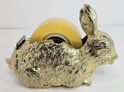 Heavyweight Bunny Tape Dispenser Gold Tone Cast Metal | eBay