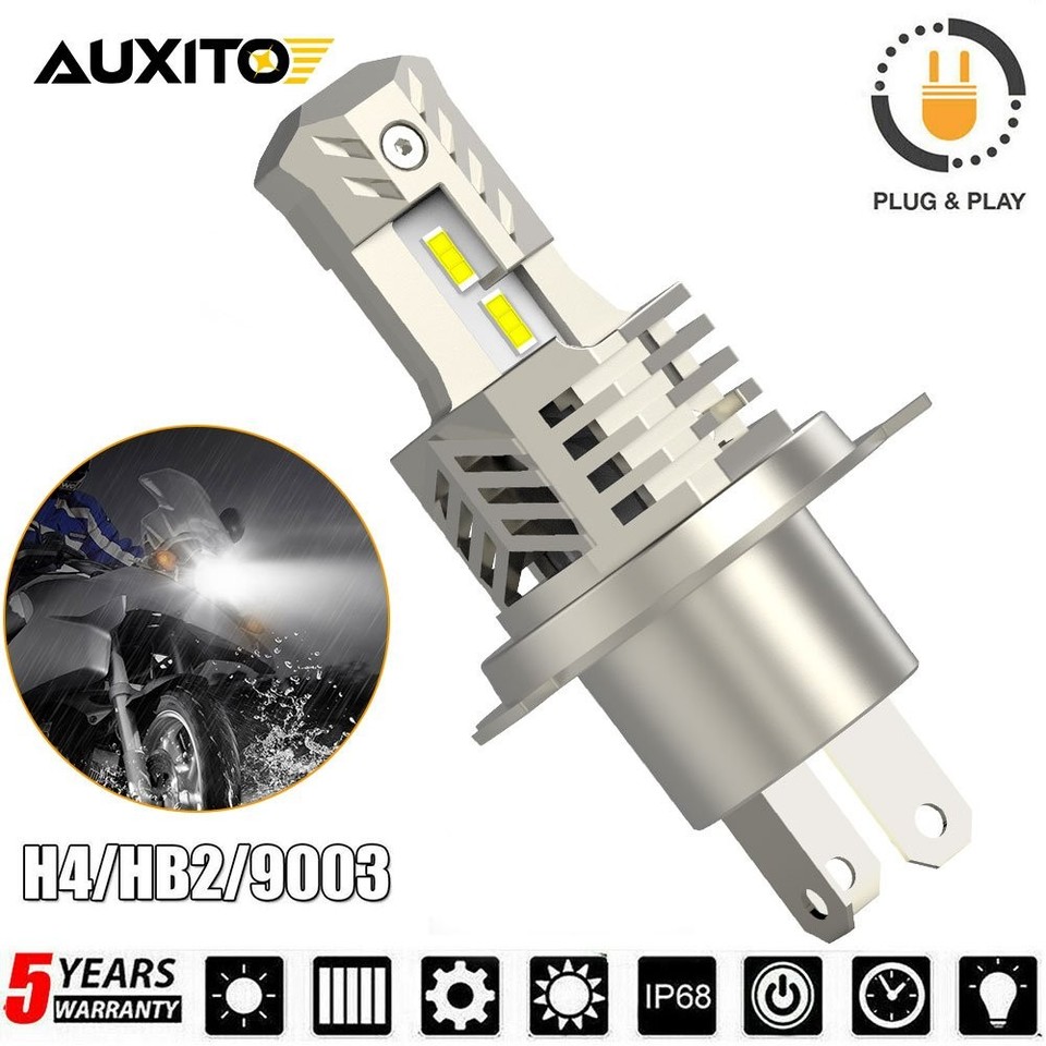 AUXITO 1X H4 9003 26W 6000LM Motorcycles Headlight LED 12V Lamp Bulb ...