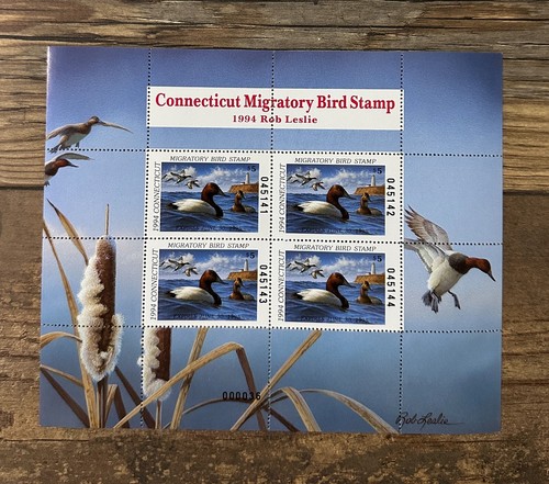 WTDstamps - 1994 CONNECTICUT - State Duck Stamp - LotP - MNH **SOUVENIR ...