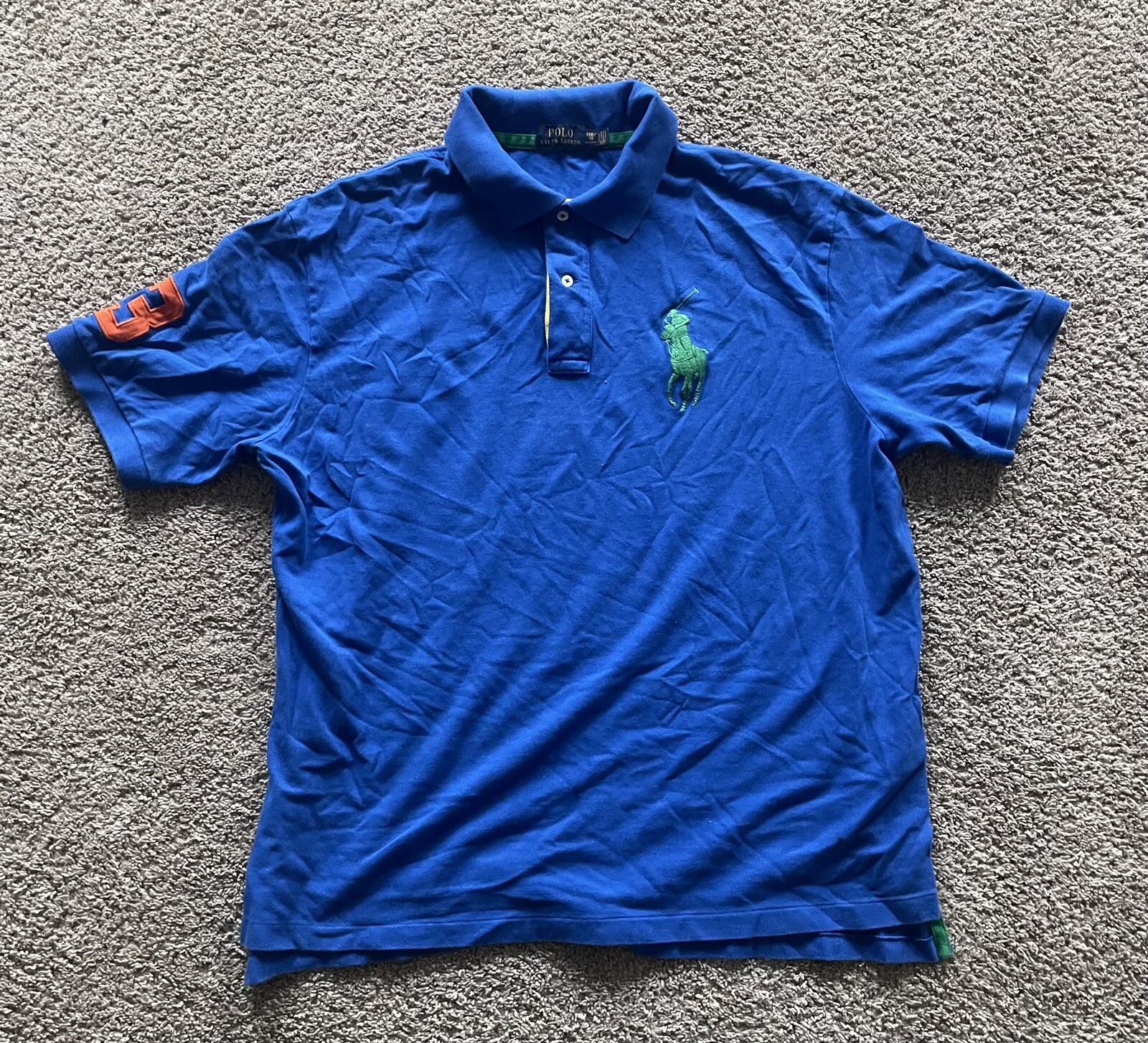 Polo Ralph Lauren 2XB 2G Big Pony #3 Royal Blue Rugby | eBay