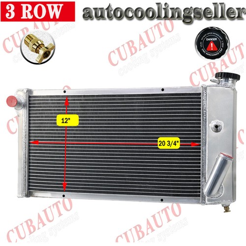 3 Rows Core Aluminum Radiator For 1971-1977 Chevrolet Vega Pontiac ...