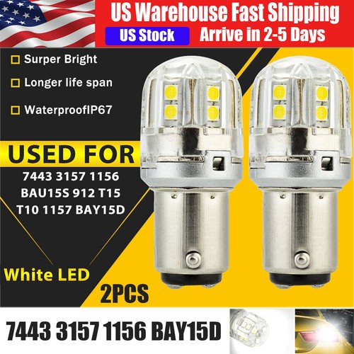 7443 3157 1156 BAY15D PY21W LED Turn Signal Light Bulbs Anti Hyper ...