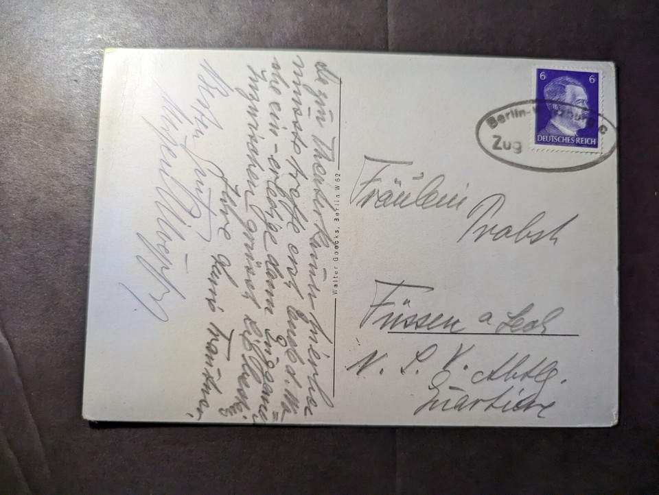 1939 Germany Souvenir Postcard Cover Berlin to Fussen Commemorative ...
