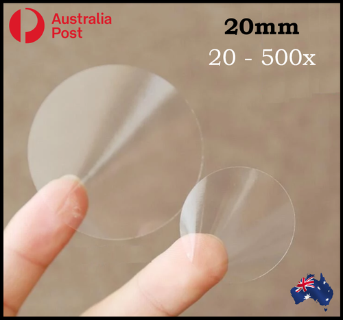 20mm Clear Round Sticker s Transparent Circle Adhesive Sticky Dot Tape ...