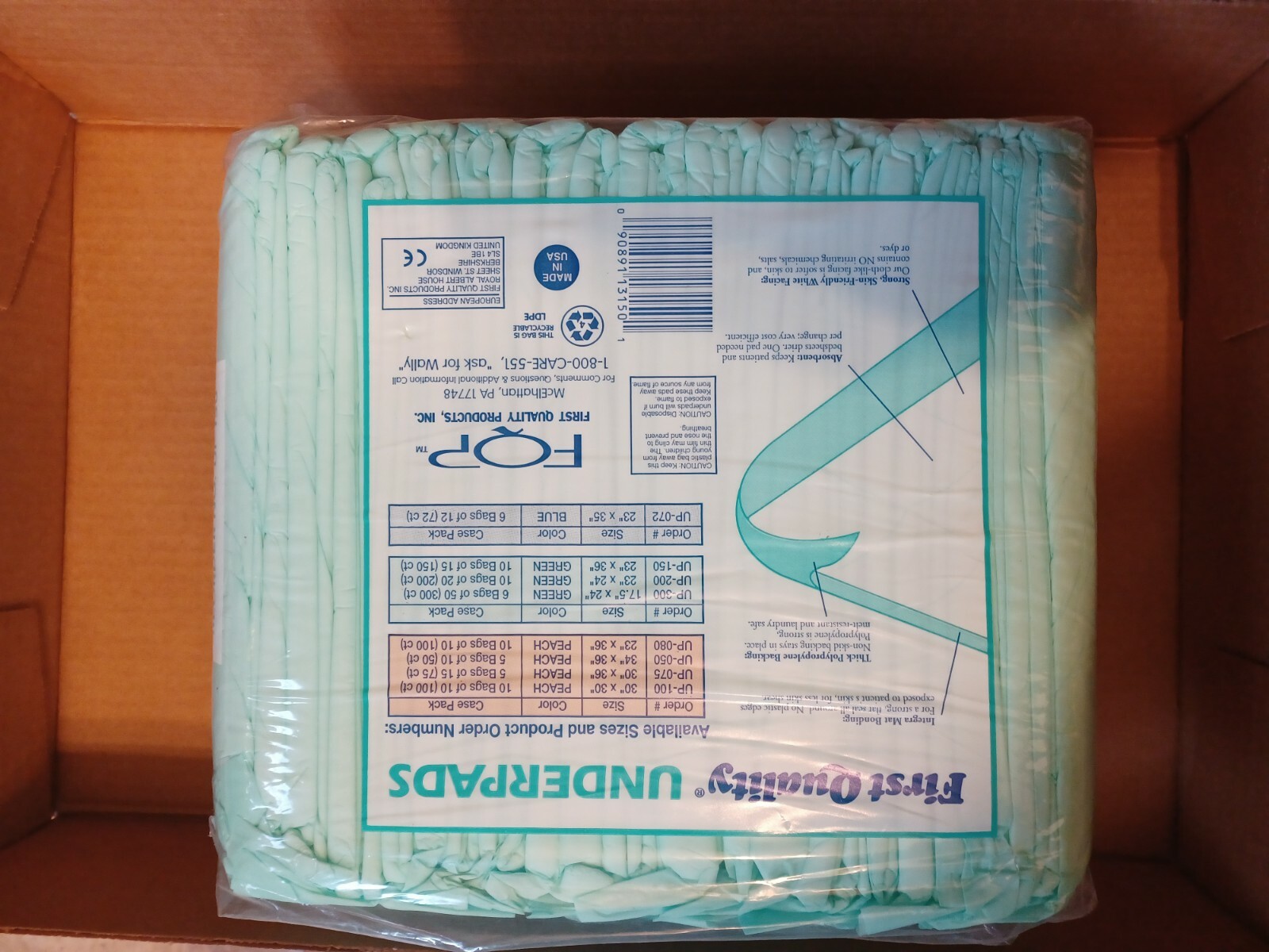 Prevail by First Quality Disposable Underpad 23 X 36" UP-150 (15 ...