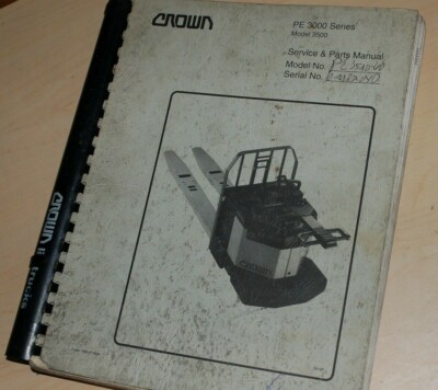 CROWN PE 3000 SERIES 3500 ELECTRIC PALLET JACK Service Repair Parts ...