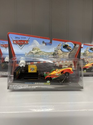 DISNEY PIXAR CARS 2 PIT STOP LAUNCHERS RIP CLUTCHGONESKI LAUNCH & RACE ...