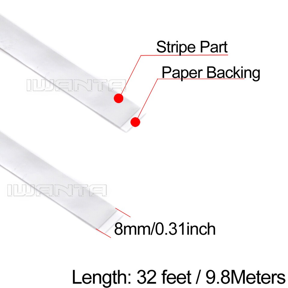 1/3" Silver Chrome Pinstriping Pin Stripe DIY Line Roll Vinyl Tape ...