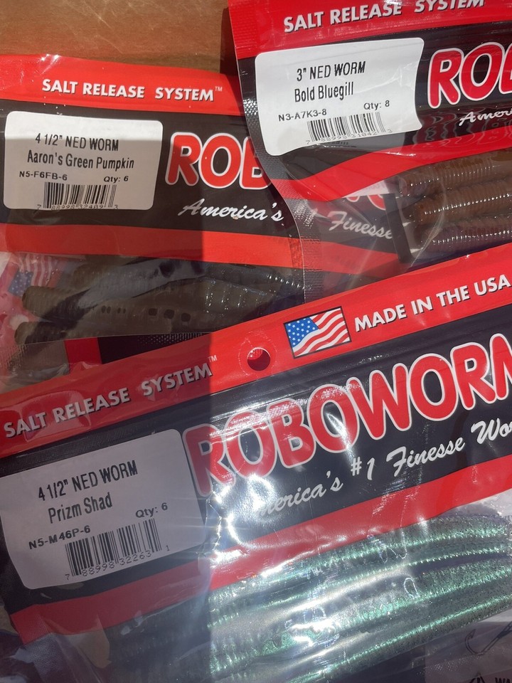 10 Random Packages Of Roboworm NEDS | eBay