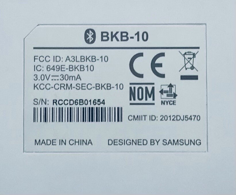 Samsung Wireless Bluetooth Keyboard Model BKB-10, Excellent Condition ...