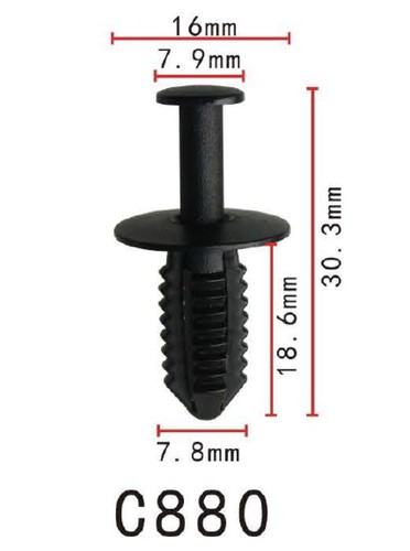 5PCS Nylon Fit Mercedes Benz SMART Push-Type Retainer Clip Fastener ...