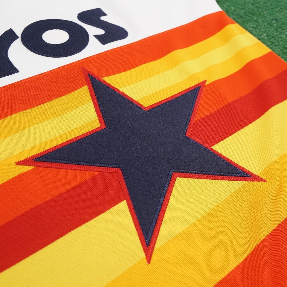 Nolan Ryan 1986 Houston Astros Rainbow Cooperstown Jersey w/ All Star ...