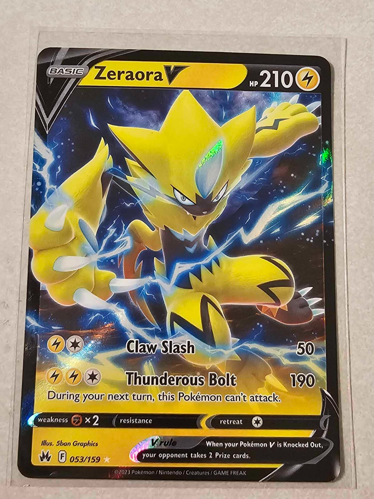 Pokémon TCG Zeraora V Crown Zenith 053/159 Holo Ultra Rare | eBay