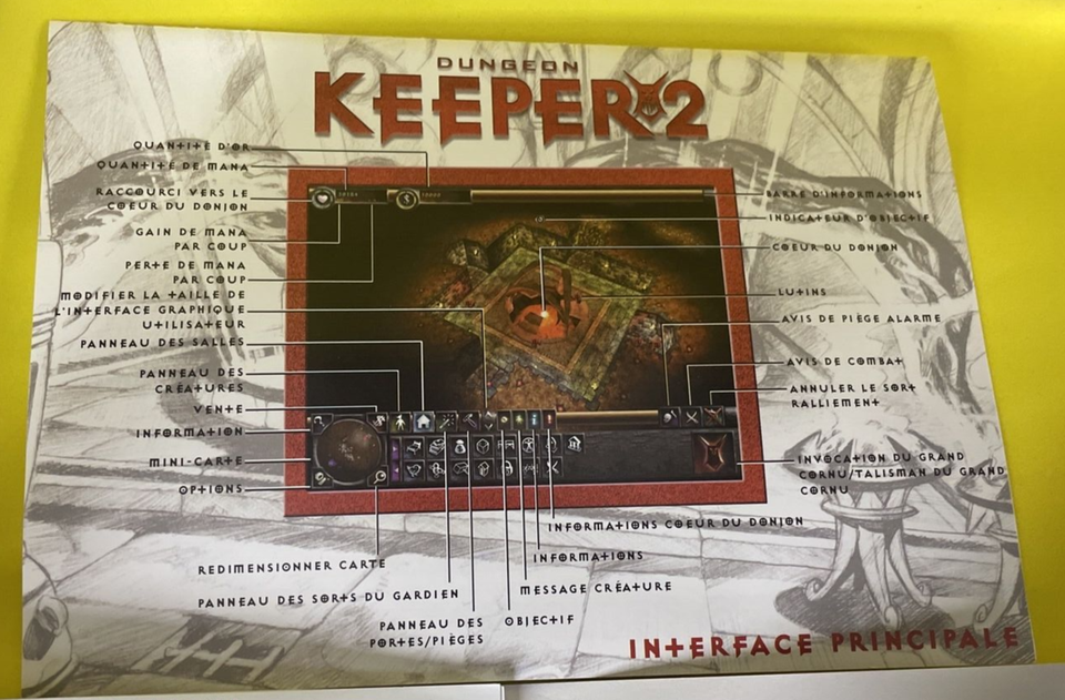 DUNGEON KEEPER 2 PC CD GAME BULLFROG EA CLASSICS MANUALS French No Game ...