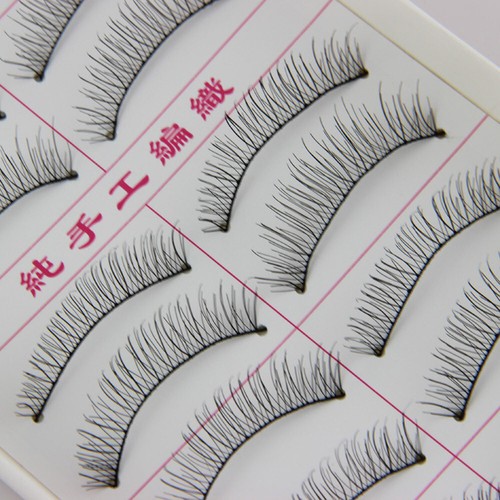 10 Pairs Natural Fashion Eyelashes Eye Makeup Long False Lashes Sparse ...