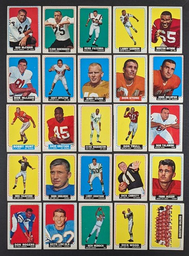 1964 Topps Football Starter Set 25 Cards | eBay