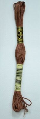 DMC Stranded Cotton Embroidery Floss, Colour 632 Ultra Very Dark Desert ...
