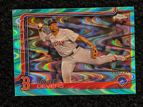 2025 Topps Chrome Aqua Raywave Refractor Rafael Devers /199 | eBay