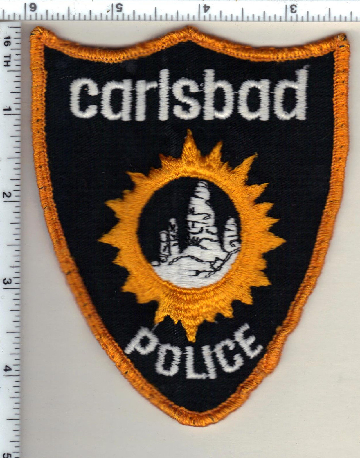Carlsbad Police (New Mexico) Uniform Take-Off Shoulder Patch from 1989 ...