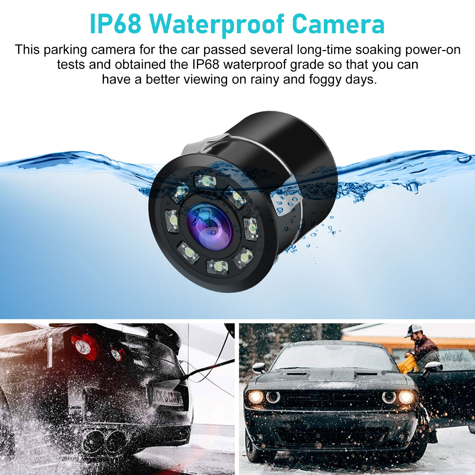 Car Rear View Reverse HD Camera Parking Backup Cam Night Vision ...