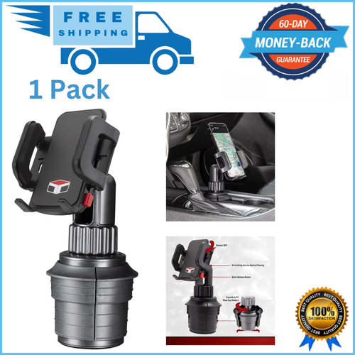 TUFF TECH Cup Holder Universal Car Mount Phone Holder with Adjustable ...