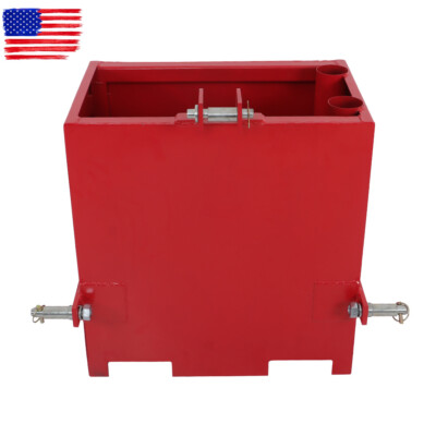 Ballast Box 3 Point Category 1 Tractor Loader 2" Hitches Quick Tach ...