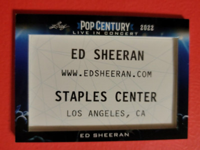 ED SHEERAN LIVE IN CONCERT CERTIFIED CONCERT TICKET CARD 2022 POP ...