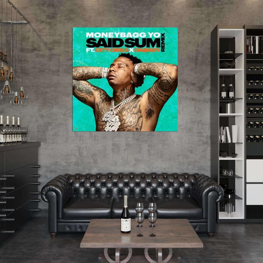 559402 Moneybagg Yo "Said Sum (Remix)" Album HD Cover 36x24 WALL PRINT ...