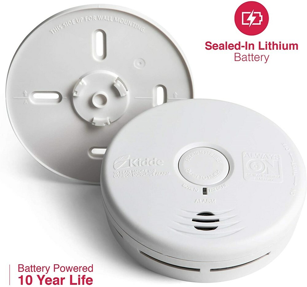 Kidde P3010K 21010071 Worry-Free Kitchen Sealed Battery Power Smoke/CO ...