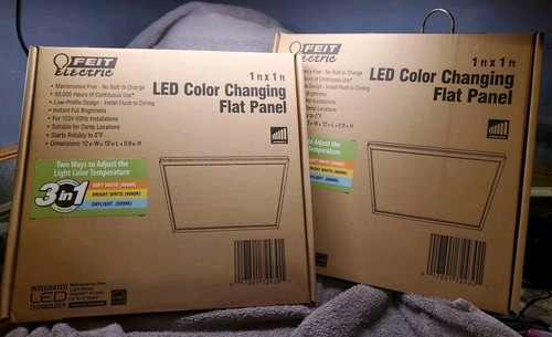 2-Feit Electric 1 Ft X 1 Ft LED Color Changing Flat Panels. No Bulbs | eBay