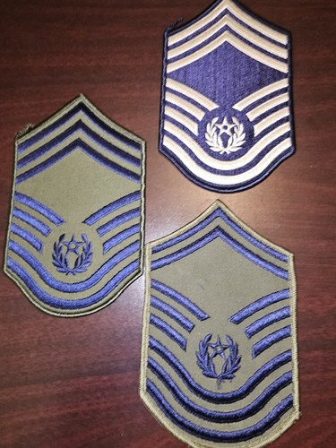 1960s 70s USAF Chief Master Sergeant Of The Air Force Chevron Patch x3 ...