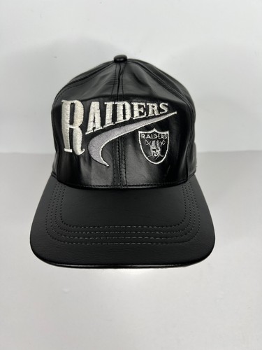 Vintage Never Worn Rare Version Raiders Logo Leather Adjustable Hat ...